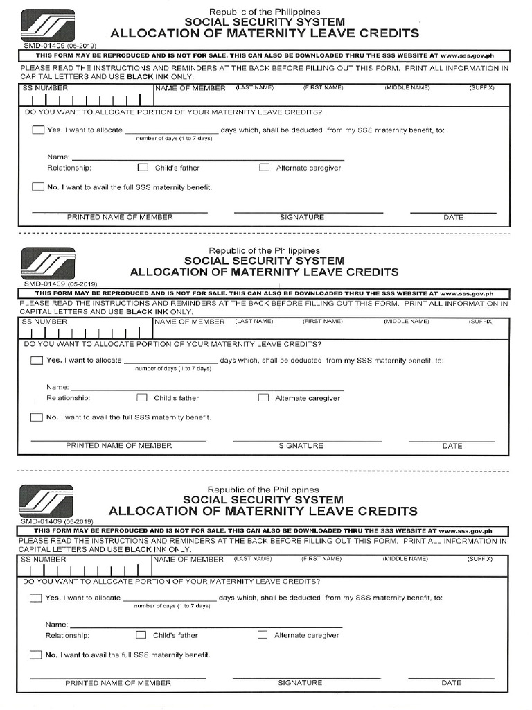 SSS Allocation Form | PDF