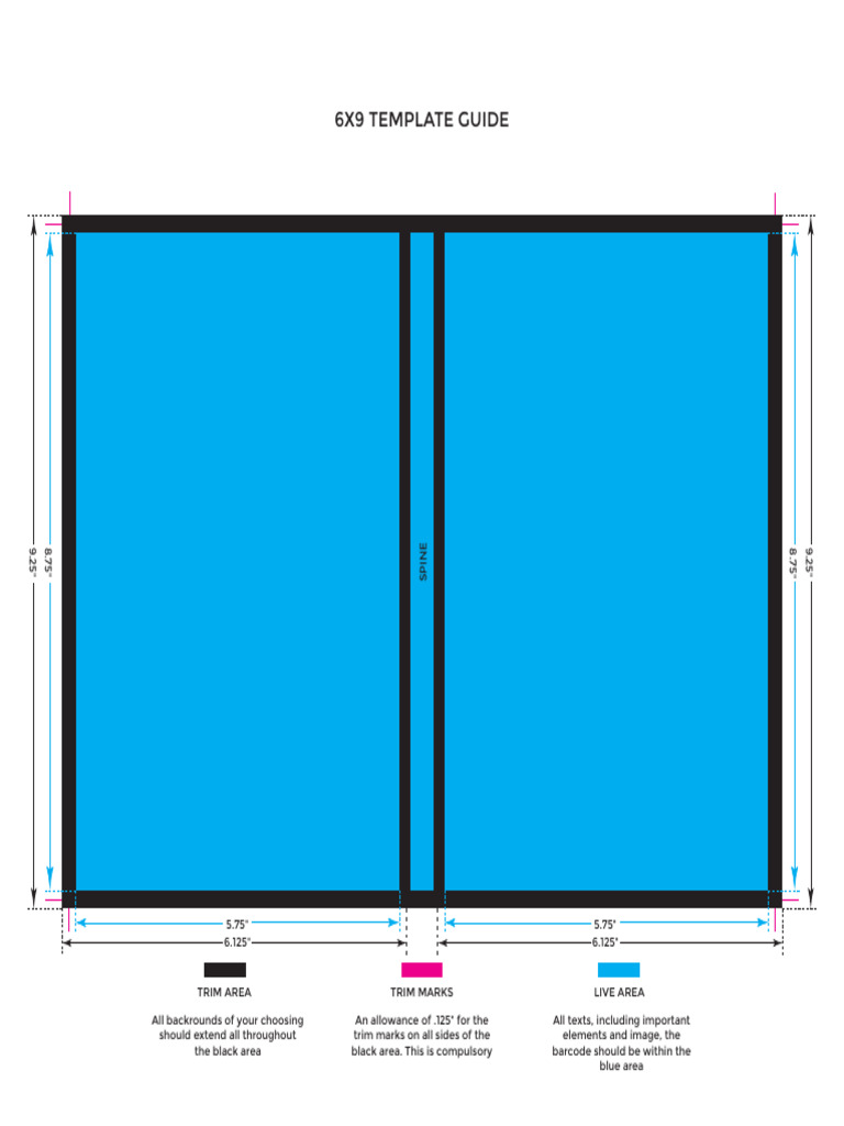 6x9 Template Guide for Print Design | PDF