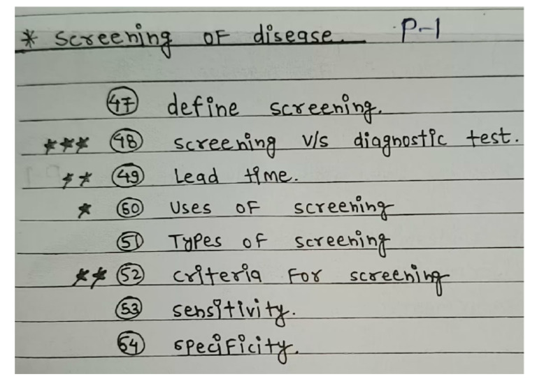 PSM Imp Screening of Diseases | PDF
