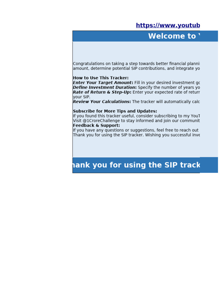 SIP Tracker and Calculator - 1.0 | PDF | Economies | Investing