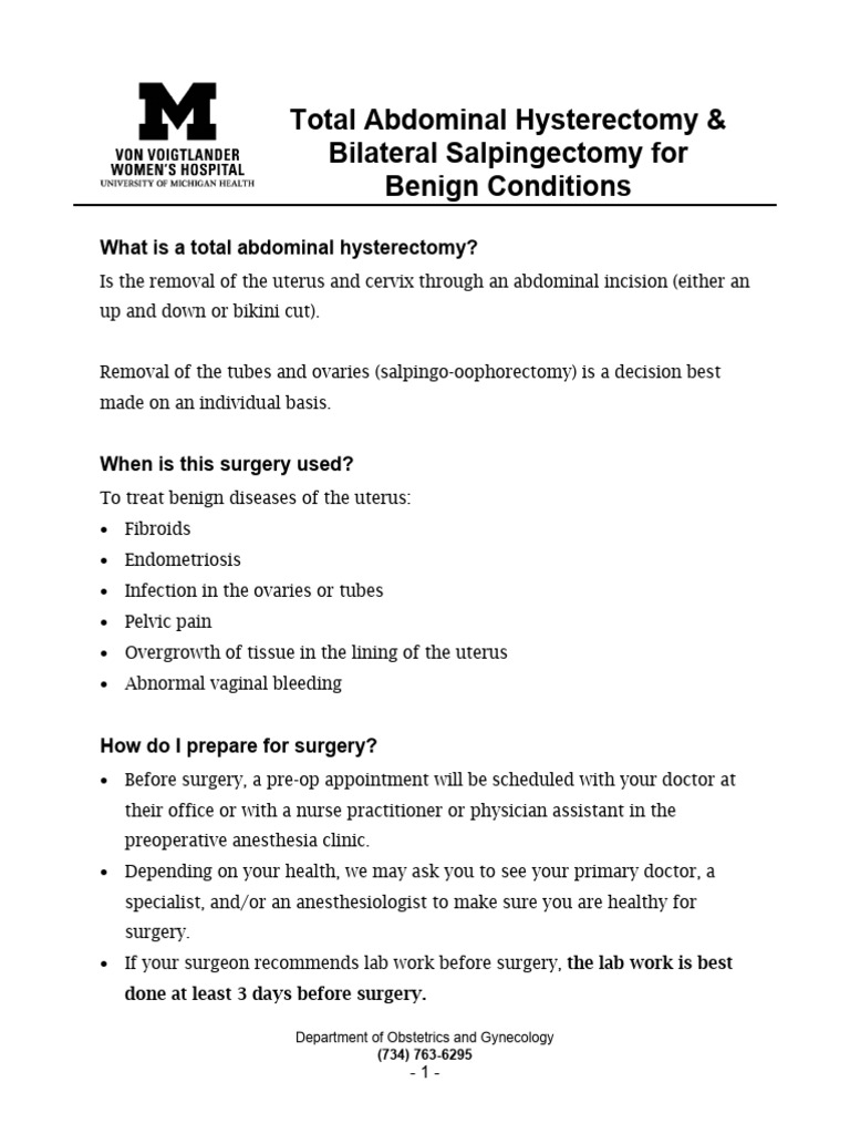 TAH | PDF | Surgery | Diseases And Disorders