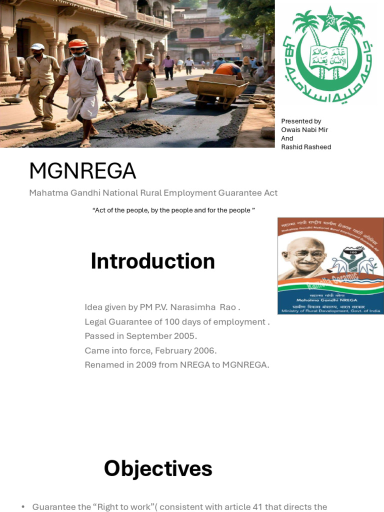 Mg Nrega Final | PDF | Welfare | Labor