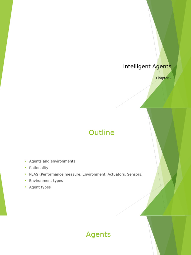Intelligent Agents - Chapter 2 | PDF | Perception | Cognitive Science