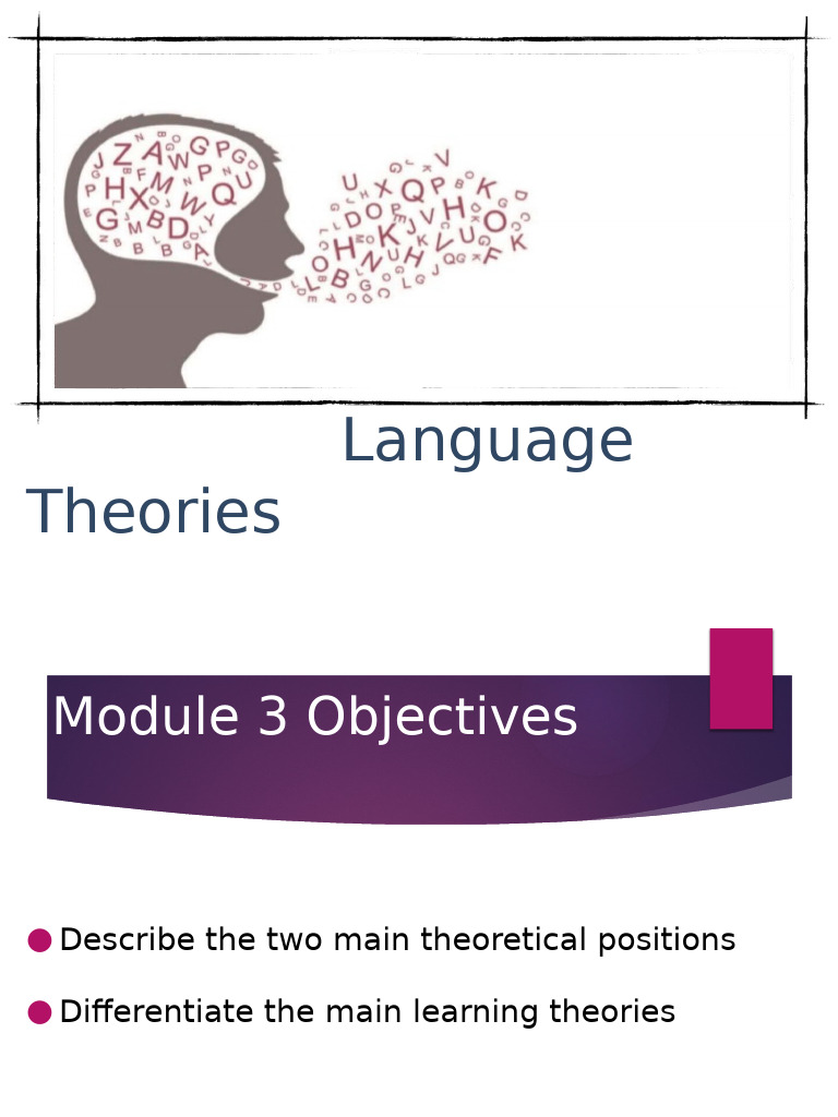 Module 3 - Class Slides | PDF | Learning | Language Development