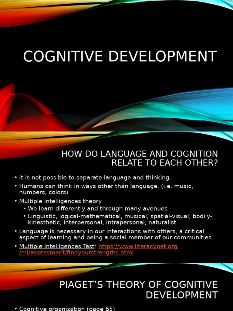 Module 4 slides | PDF | Thought | Cognitive Development