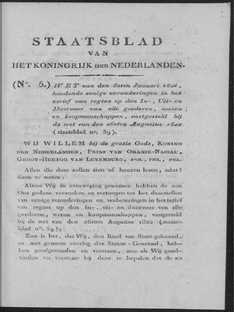 Staatsblad No.5 1824 | PDF