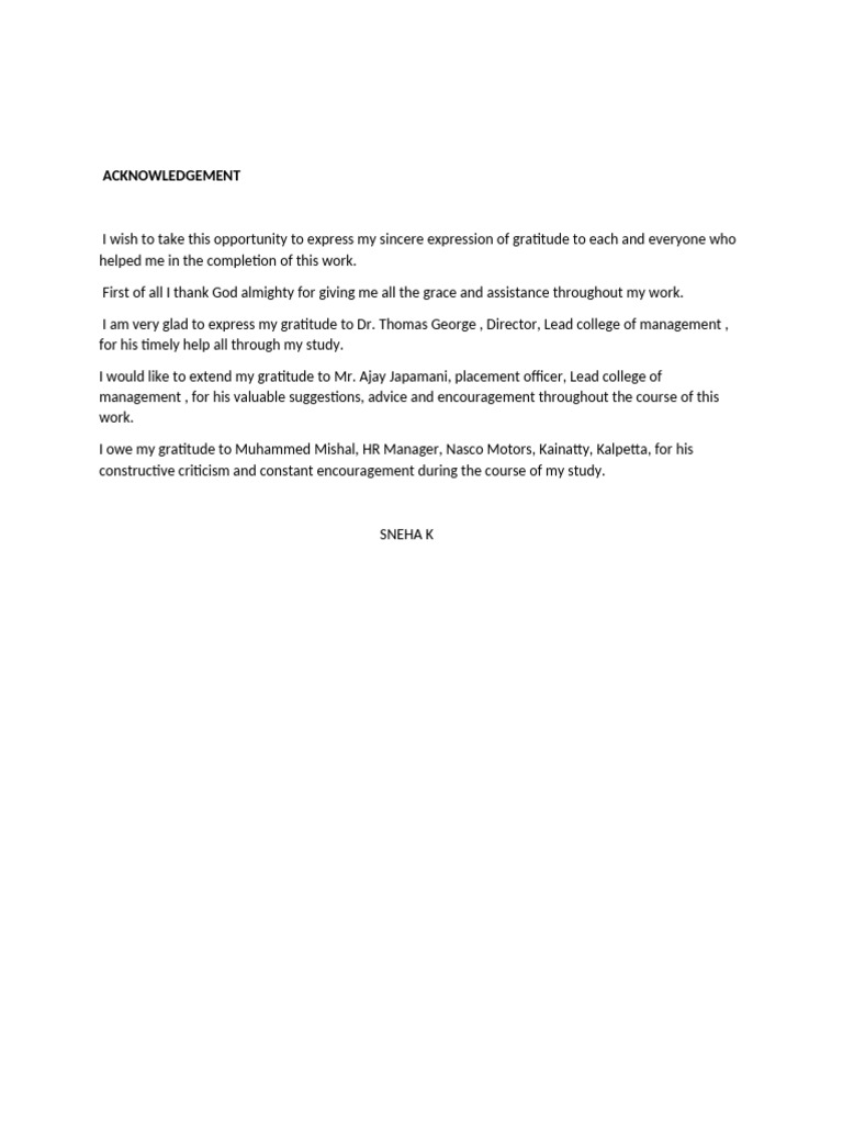 Acknowledgment | PDF