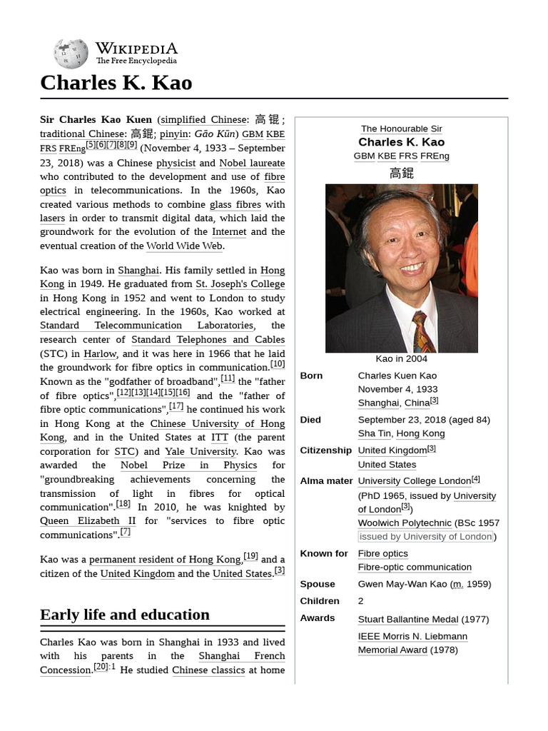 Charles K. Kao | PDF