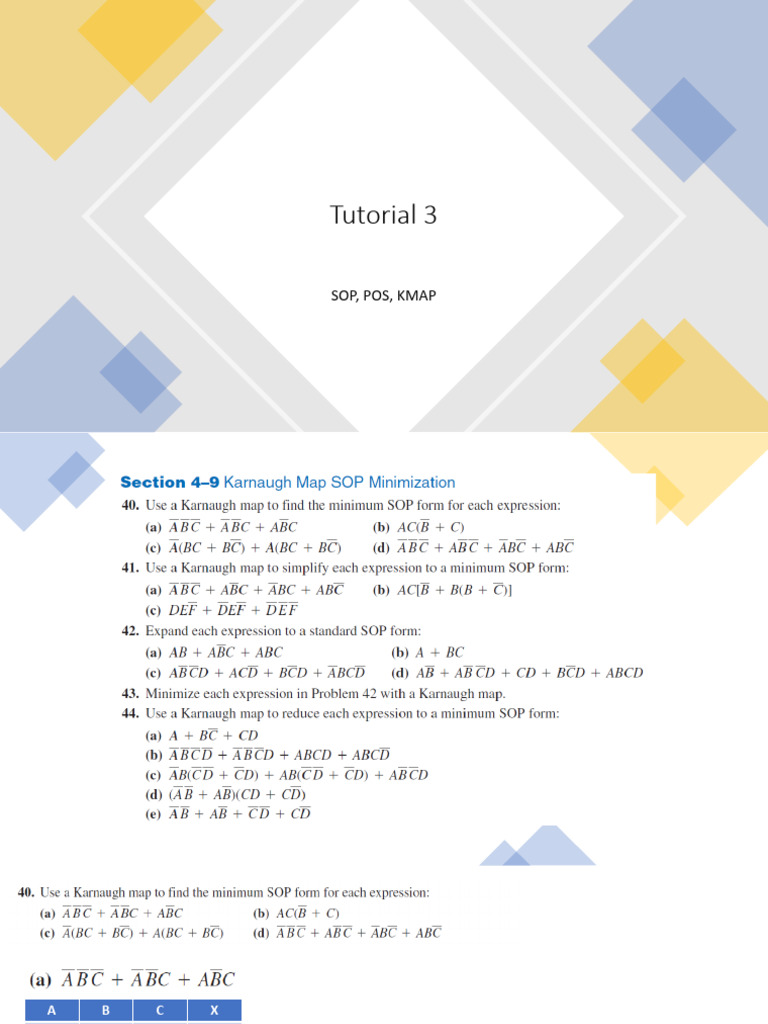SOP and K-map Simplification Guide | PDF