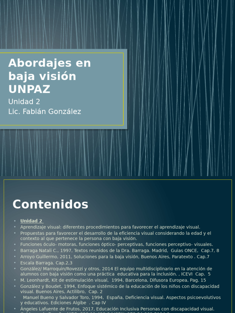 Abordajes en Baja Visión Unidad 2 | PDF | Percepción visual | Ojo humano