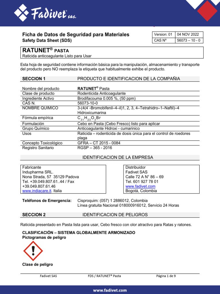 FDS Ratunet Pasta | PDF