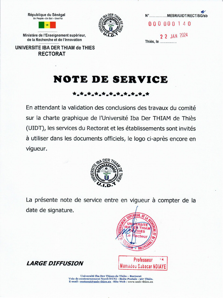 Note de Service | PDF