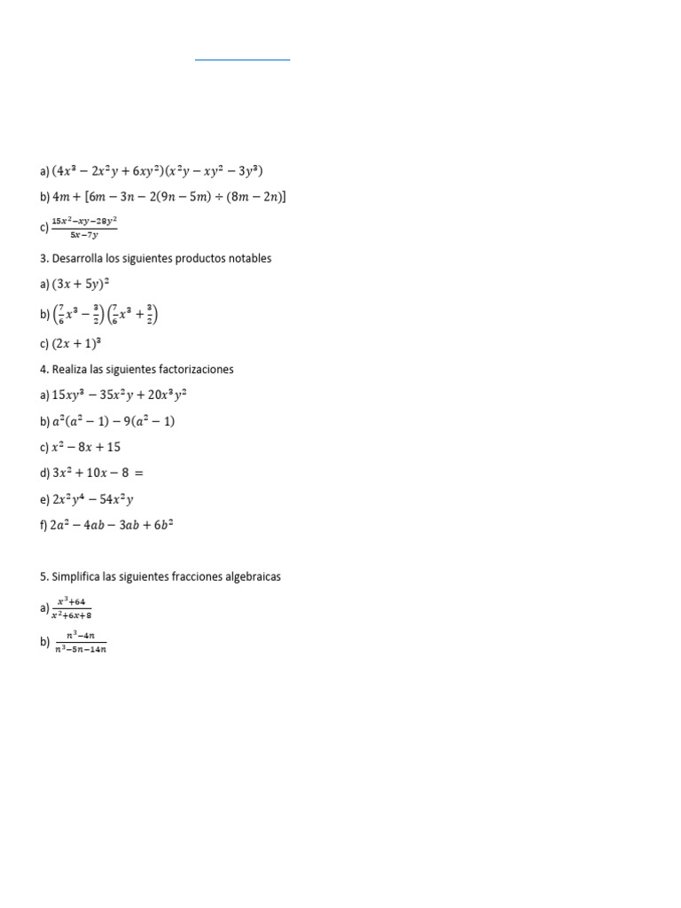 Algebra Examen ETS Vocacional IPN Resuelto | PDF
