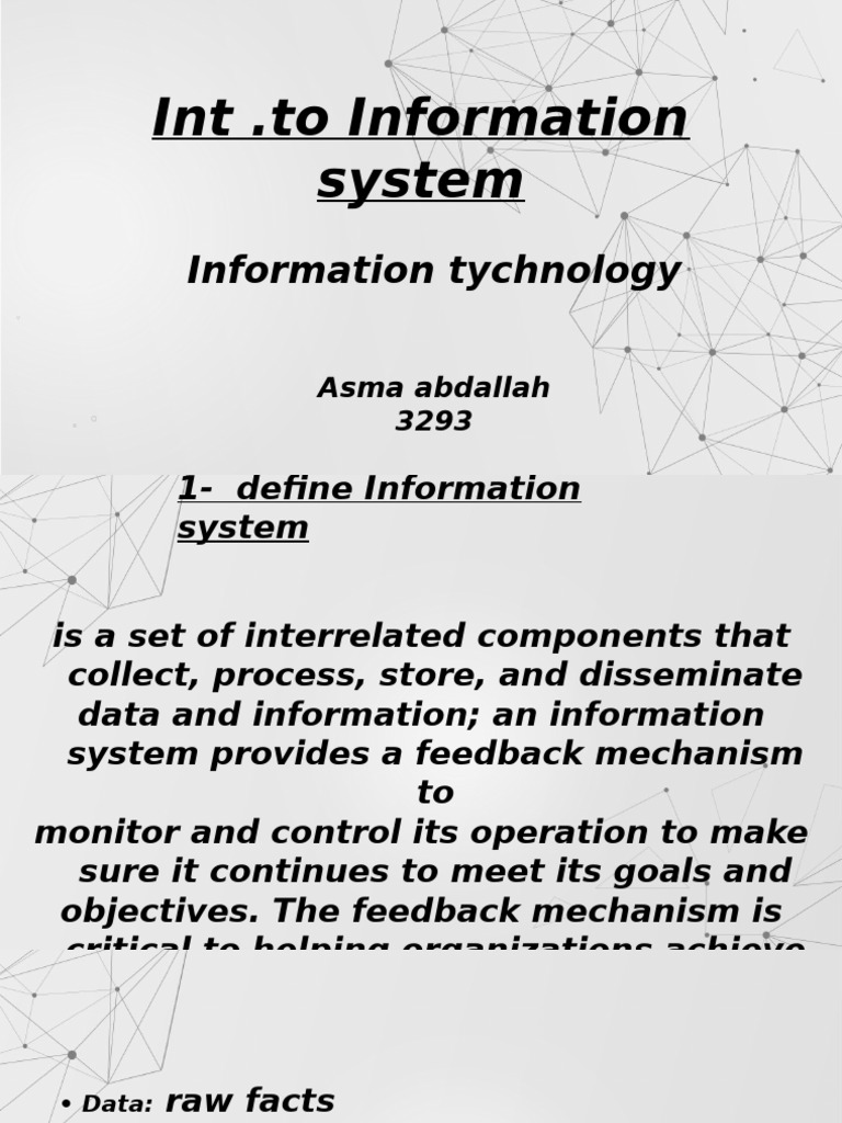 Information System 1 | PDF | Information | System
