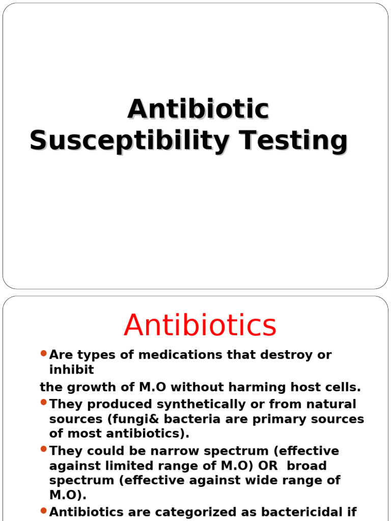 Antibiotic Testing | PDF | Medicine | Diseases And Disorders