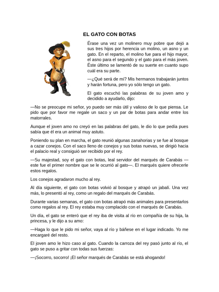 El Gato Con Botas | PDF
