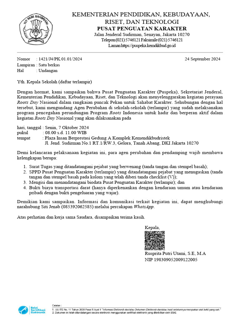 Undangan Peserta RDN Luring | PDF