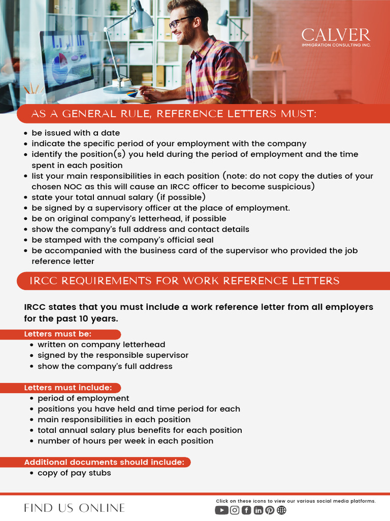A Guide To Writing Work Reference Letters For IRCC | PDF