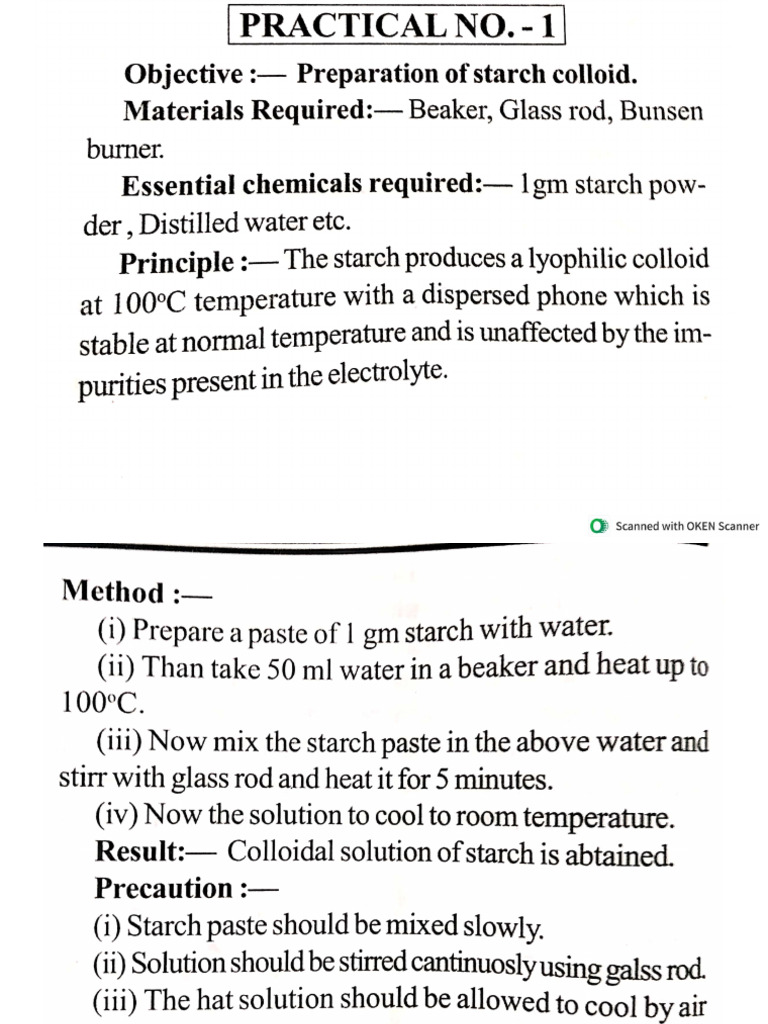 CHEMISTRY Practicals....-1 | PDF
