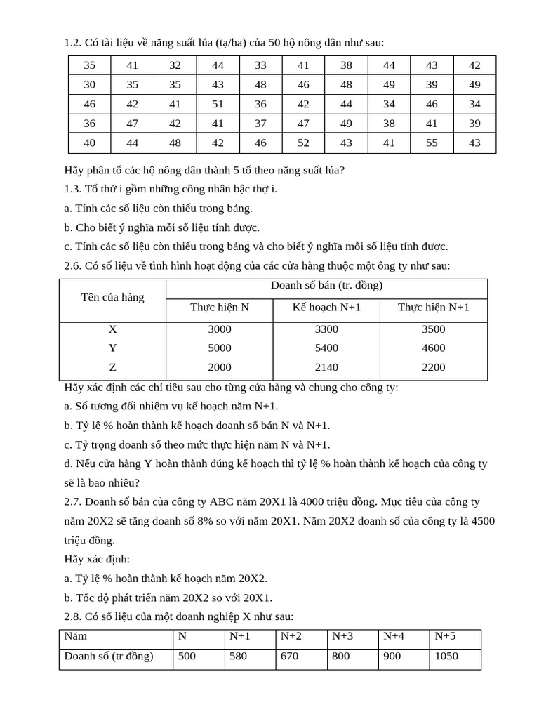 Đề bài tập TKKT | PDF