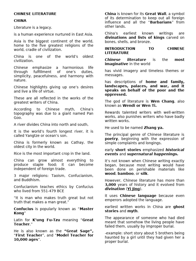 CHINESE-LITERATURE 8boson | PDF | Confucius | Confucianism