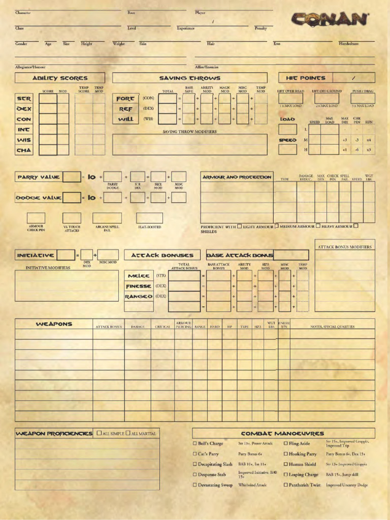Character Sheet | PDF