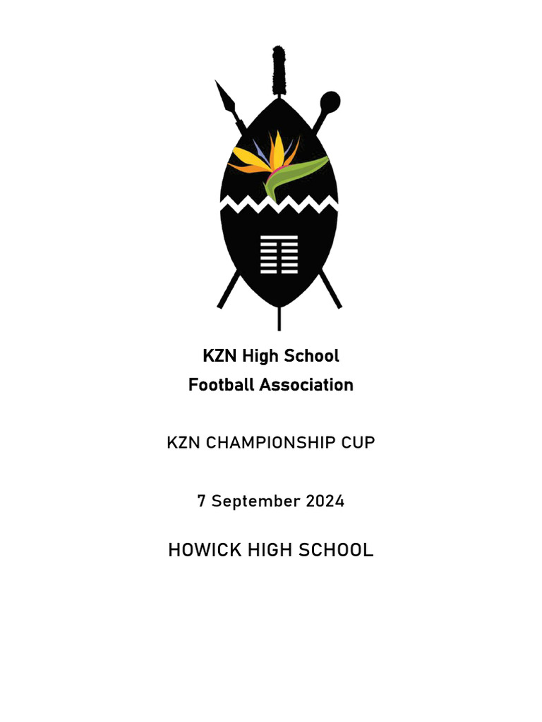 KZN Championship Cup- Howick High School (Updated) | PDF | Association ...