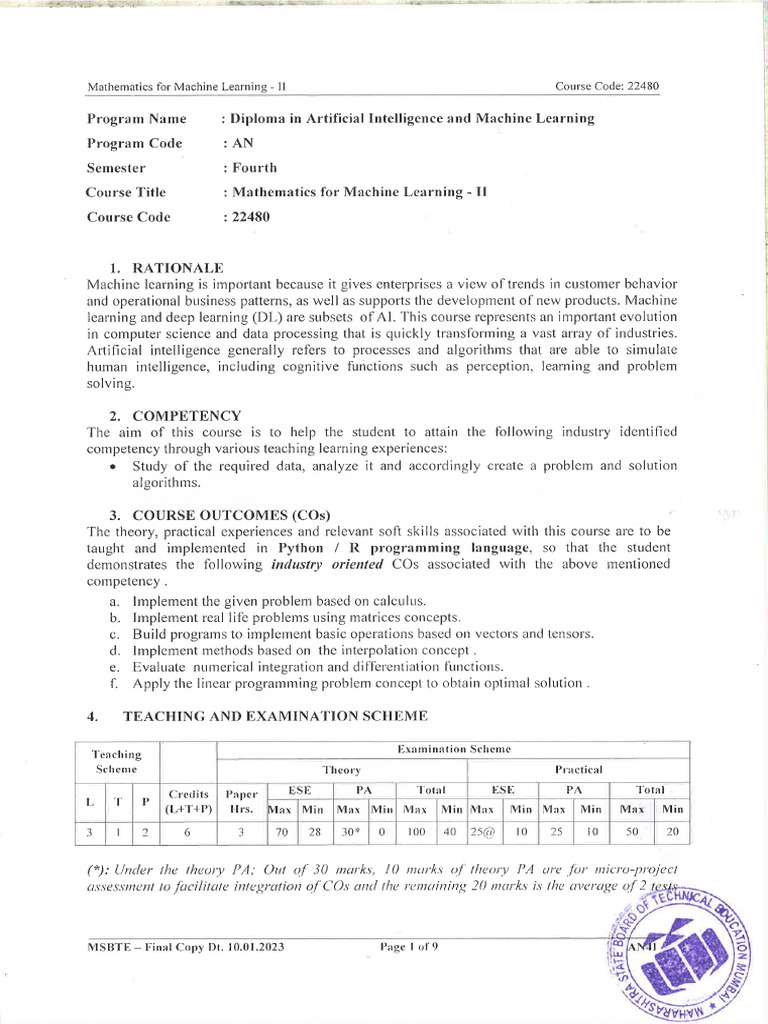 Mathematics For Machine Learning II | PDF