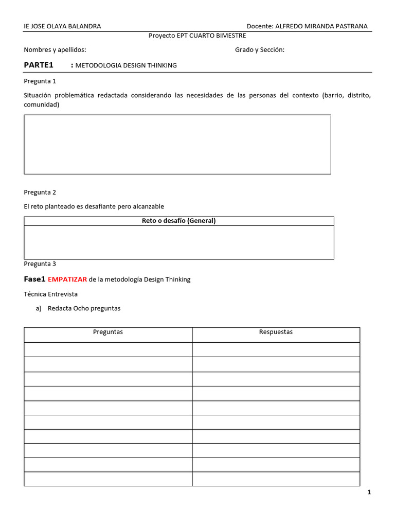 Material Proyecto Iv Bimestre EPT Fin2 | PDF