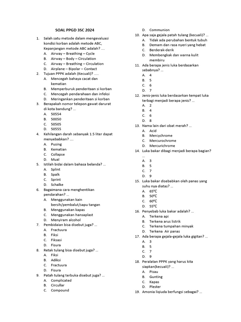 Soal Teori P3K 2024 | PDF