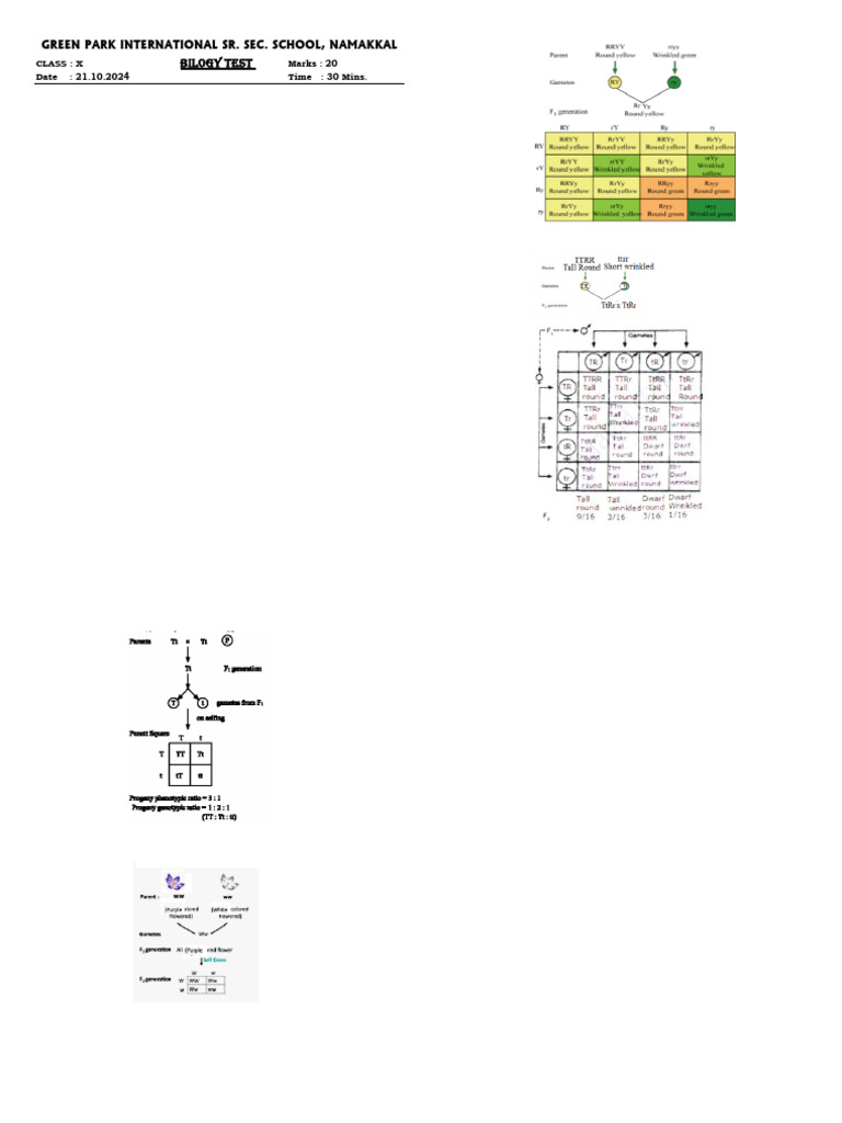 BIOLOGY - Answer Key | PDF