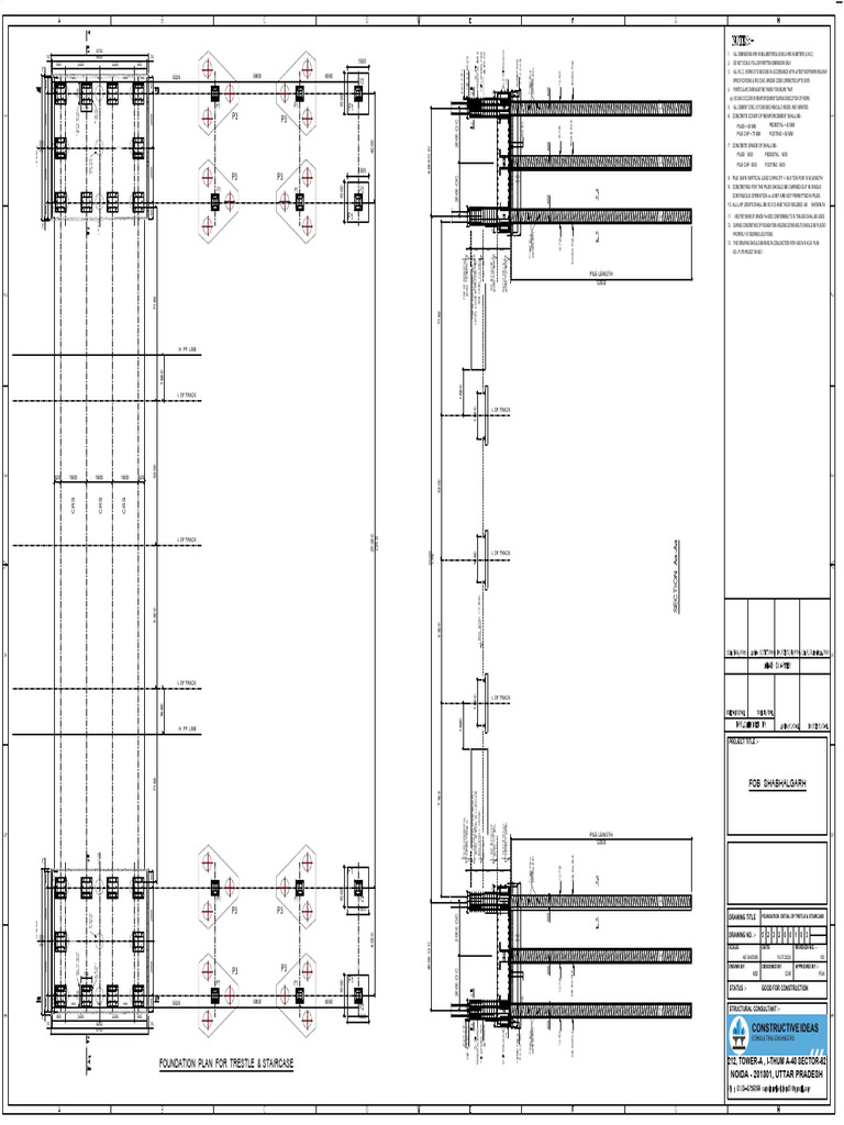 Gad of Trestle and Trestle Foundation | PDF | Deep Foundation | Concrete