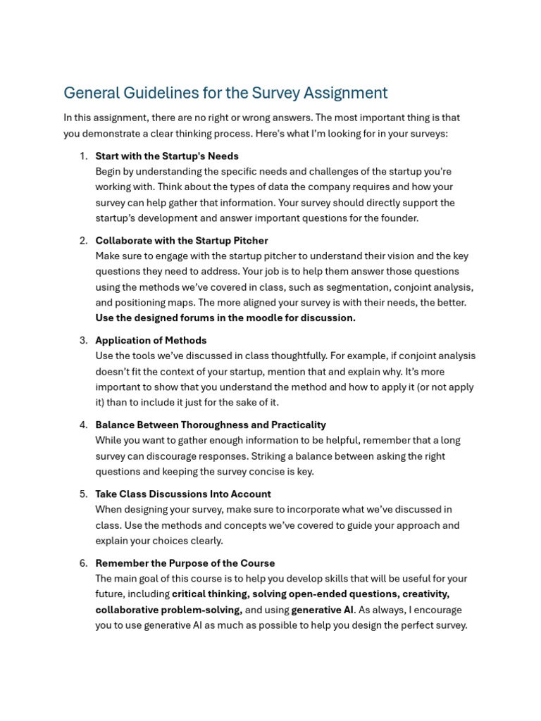 Survey Assignment | PDF | Experience | Perception