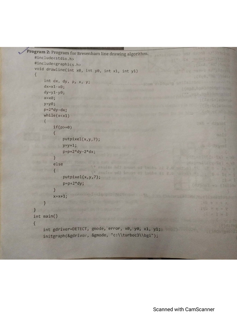 CGR Practical 3-1 | PDF