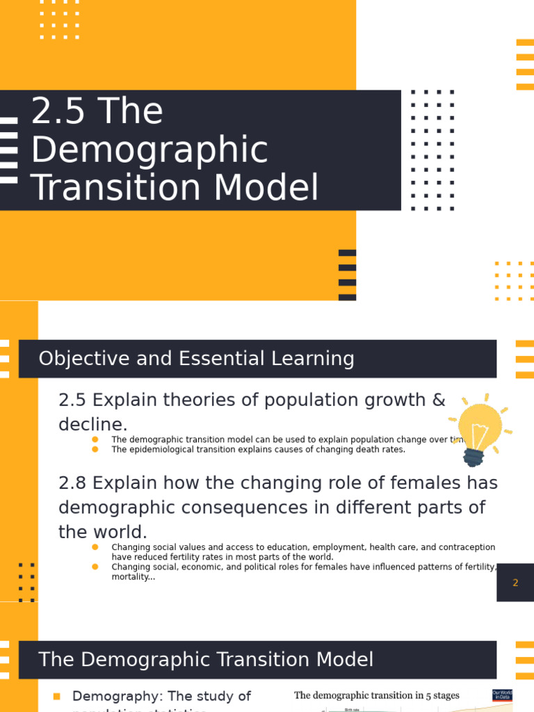 2.05 The Demographic Transition Model | PDF | Demography | Total ...