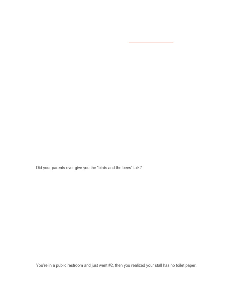 Embarrassing Truth Questions To Ask Your Friends | PDF