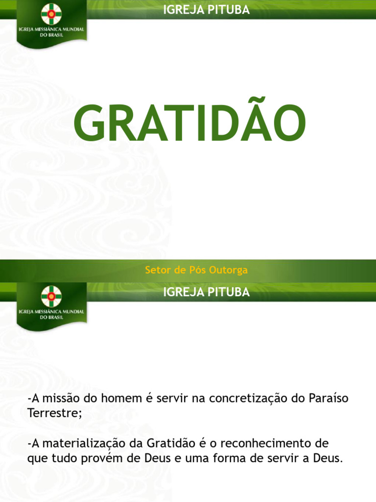 Seminario 2024 - TEMA - GRATIDÃO | PDF | Autoajuda | Religião e Espiritualidade