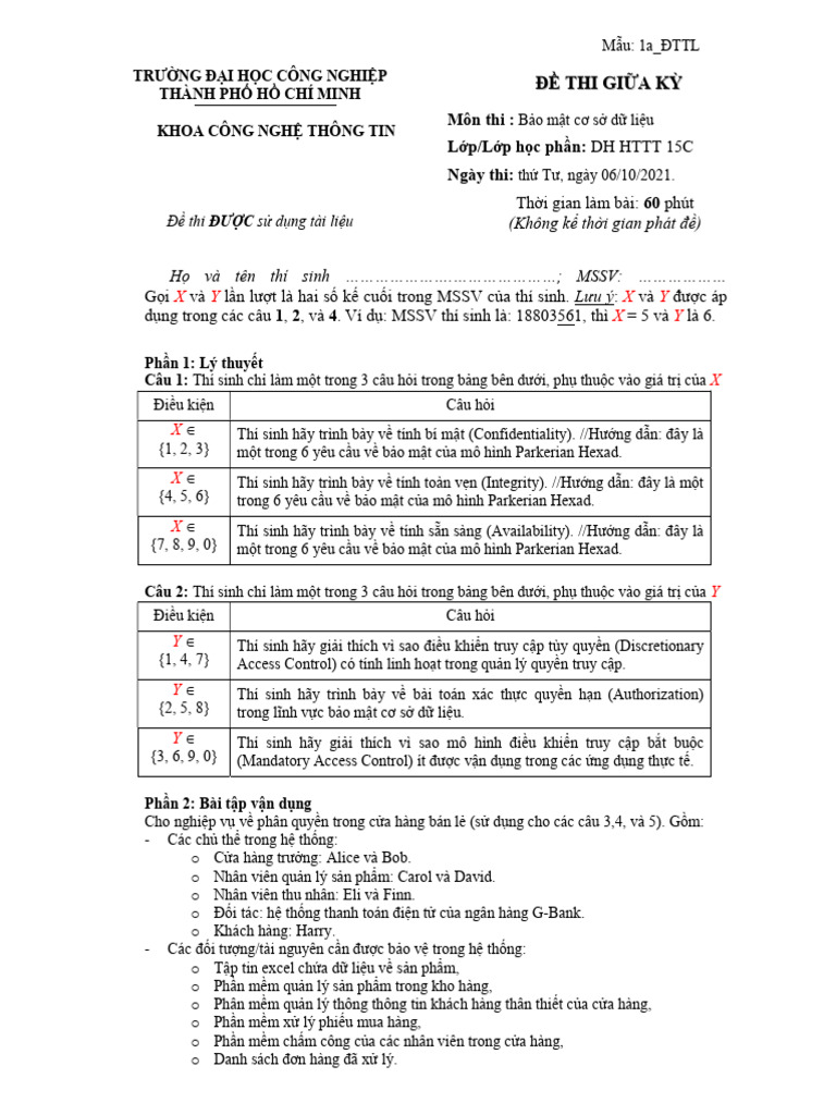 Hk211 BMCSDL HTTT 15c - GKLT | PDF