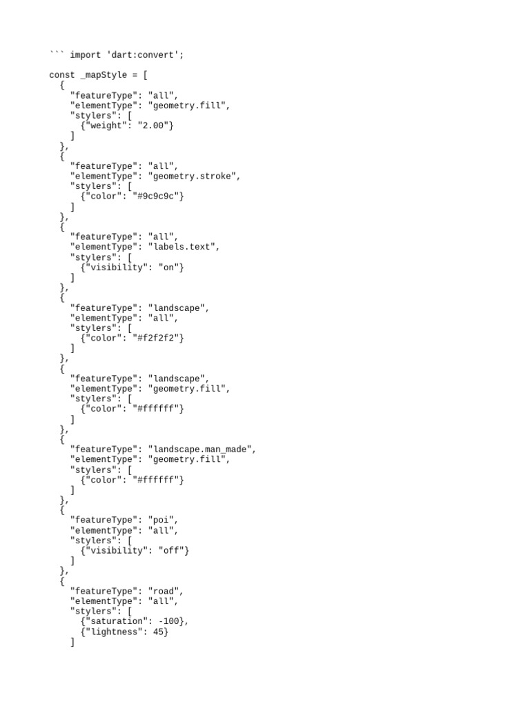 Dart Map Style JSON Configuration | PDF | Computers