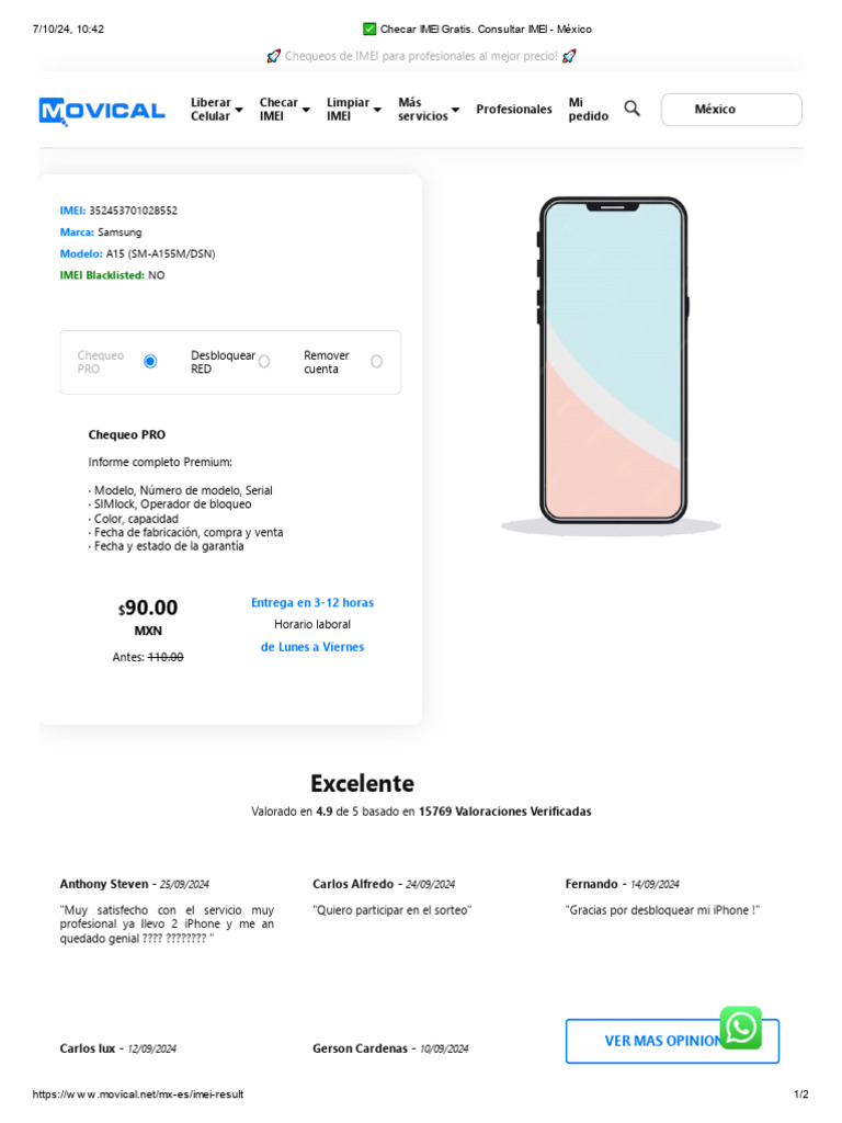 Checar IMEI Gratis. Consultar IMEI - México | PDF | Yo telefono ...
