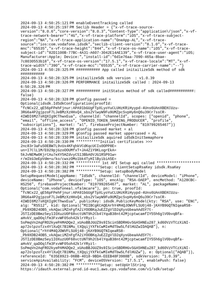 Id SDK Logs | PDF | Ios | Computer Data