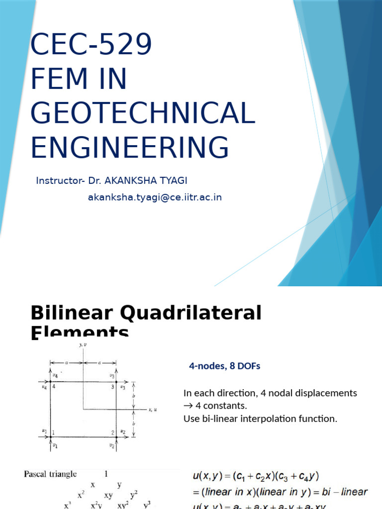 Lecture 9 Quadrilateral Element Updated Pdf Mathematical Analysis Mathematical Objects