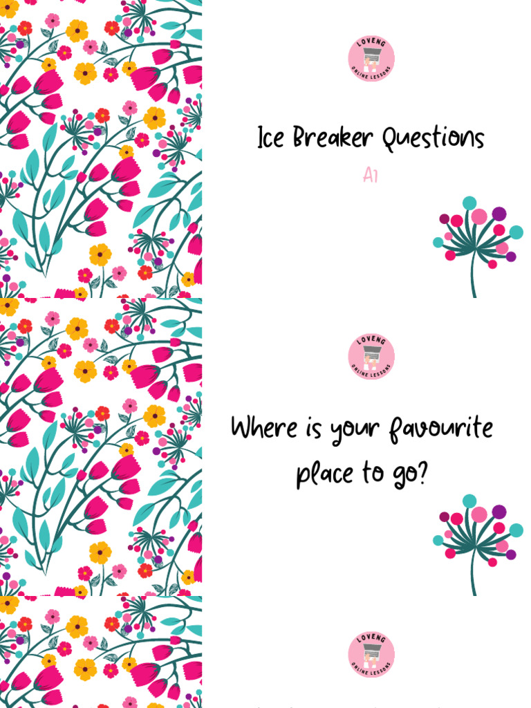 Fun Ice Breaker Questions for Kids | PDF