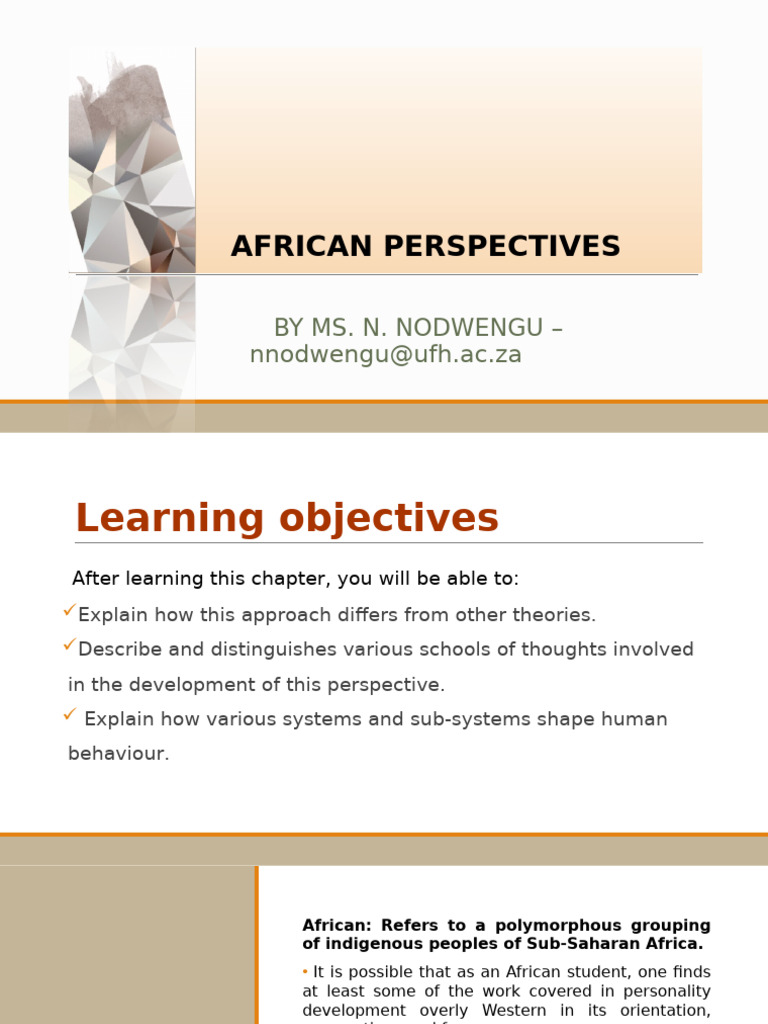 African Theories of Personality Development | PDF | Psychology | God