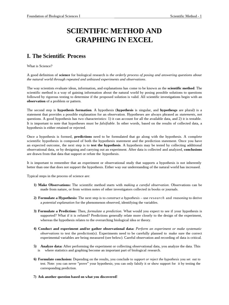 Lab 1 Manual - Scientific Method and Graphing | PDF | Hypothesis ...