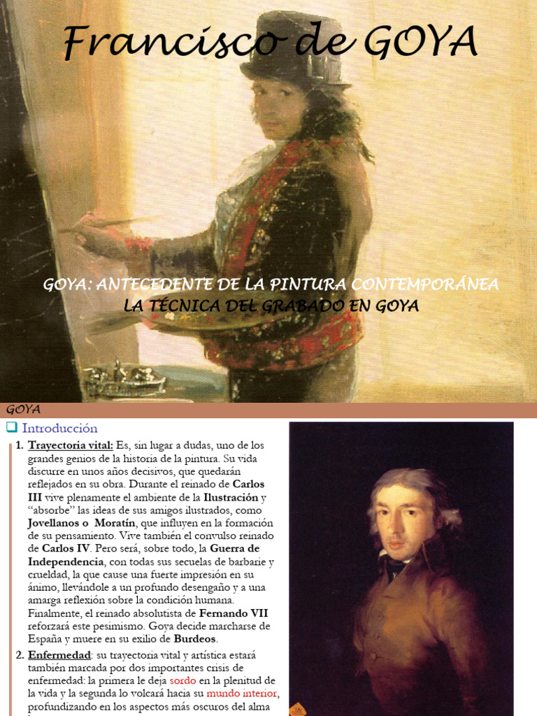Goya: Pionero de la Pintura Moderna | PDF | Francisco Goya | Pinturas