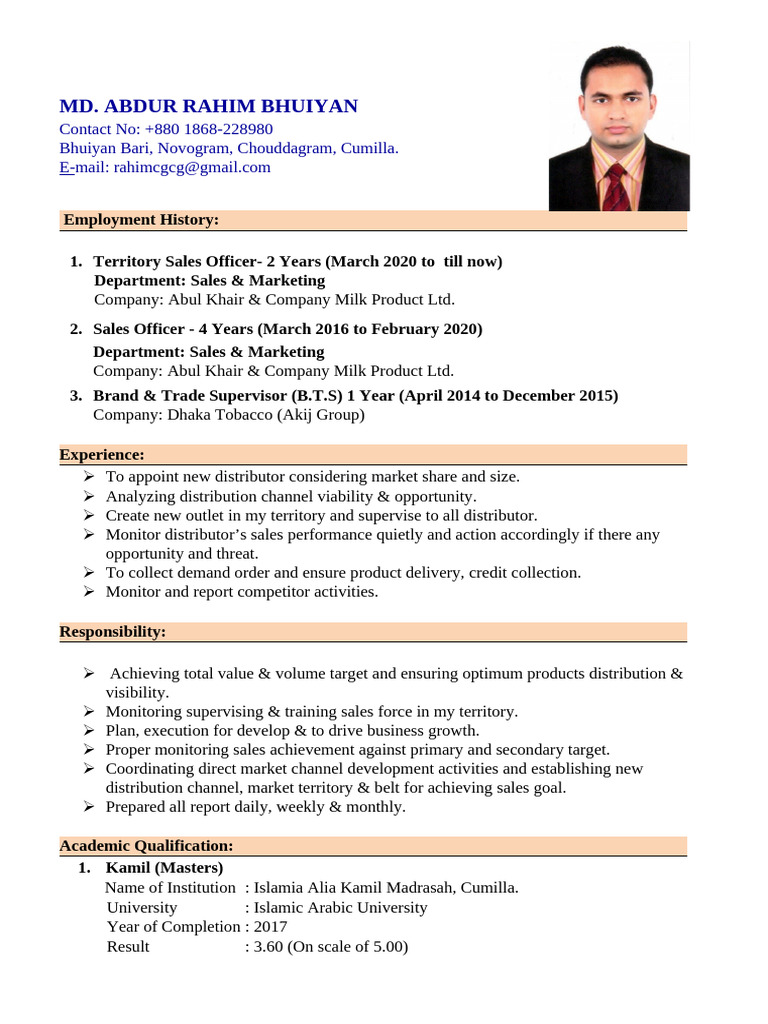 Update CV (Abdur Rahim Bhuiyan) | PDF