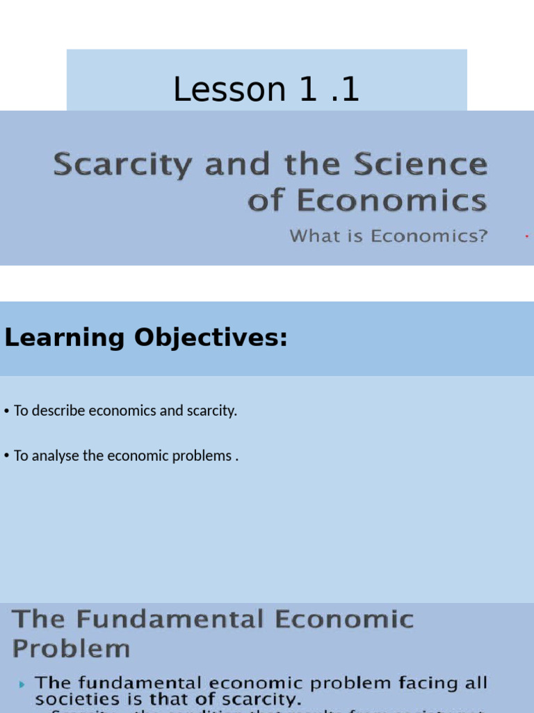 Economics Presentation 1.1 | PDF