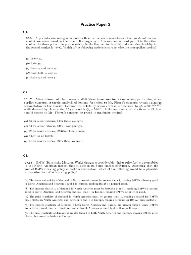 Practice Paper 2 | PDF