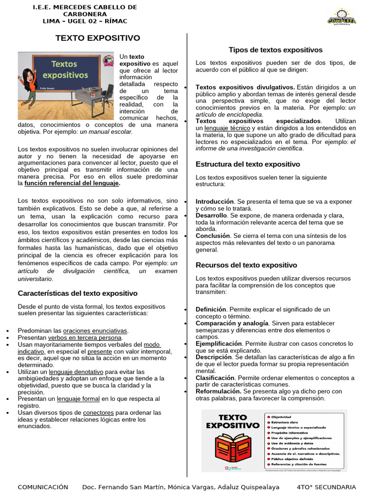 Guía para Crear Textos Expositivos | PDF | Analogía | Concepto